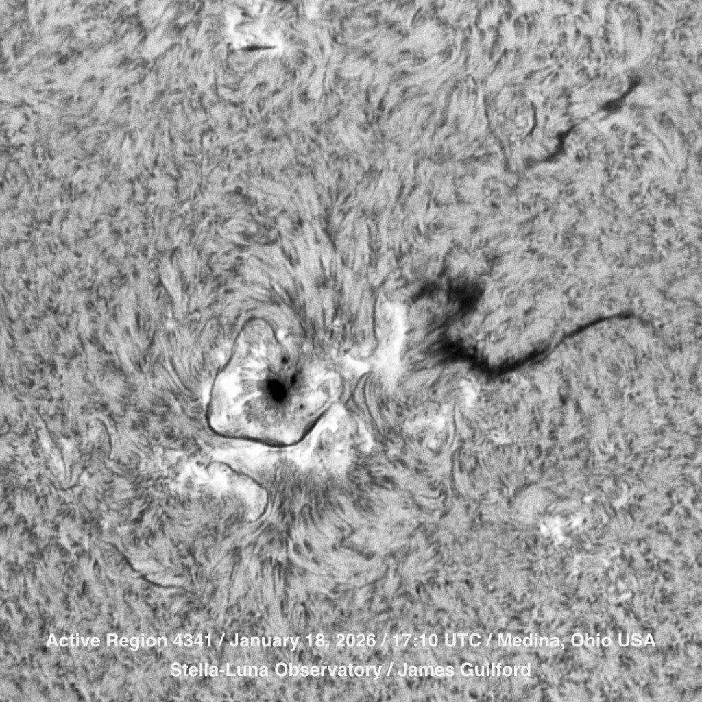A break in the weather allows view of an active Sun | Stella-Luna ...