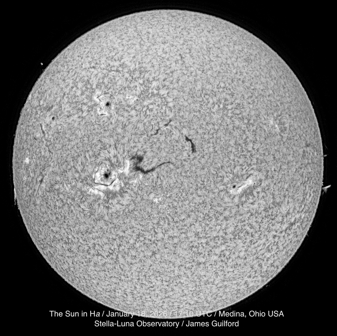 A break in the weather allows view of an active Sun | Stella-Luna ...